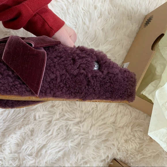 UGG | Shoes | Brand New Purple Ugg Slippers With Velvet Bow | Poshmark